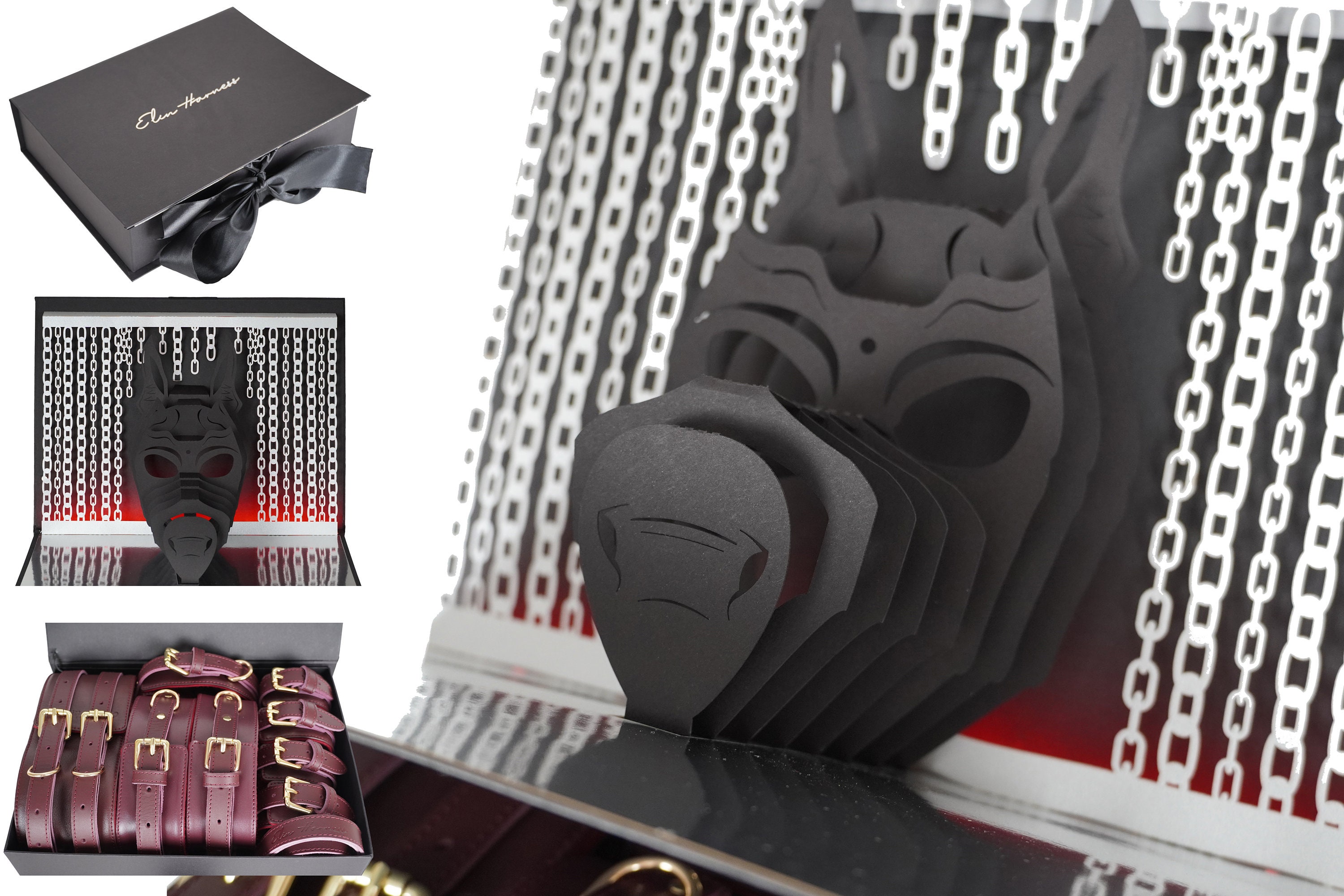 Submissive FULL Set Leather Harness Bondage Set With Wrist - Etsy