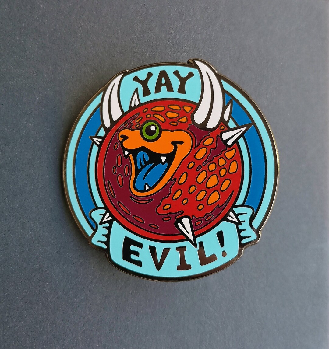 Yay Evil Hard Enamel Monster Pin Cacodemon Pin Badge Lapel Brooch Gift ...