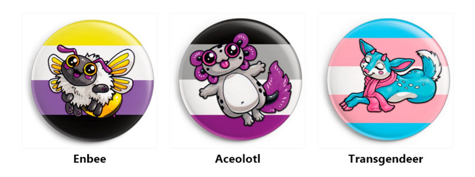 Pride Pun Pins NB Enby Enbee Transgender Transgendeer Ace - Etsy