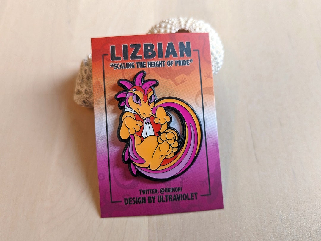 LIZBIAN | Soft Enamel Epoxy Pride Pin | Lesbian Gay Queer LGBTQI Lapel ...