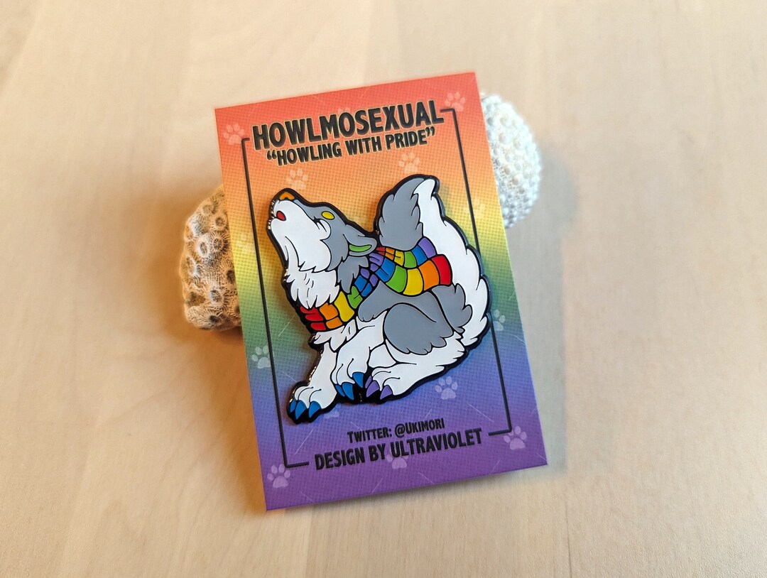 HOWLMOSEXUAL | Soft Enamel Epoxy Pride Pin | Homosexual Gay Lesbian ...