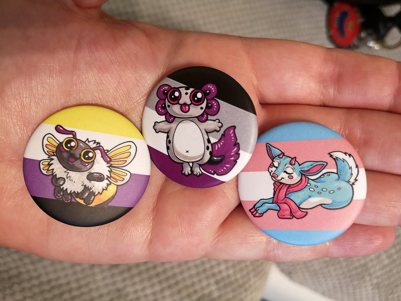 Pride Pun Pins NB Enby Enbee Transgender Transgendeer Ace | Etsy