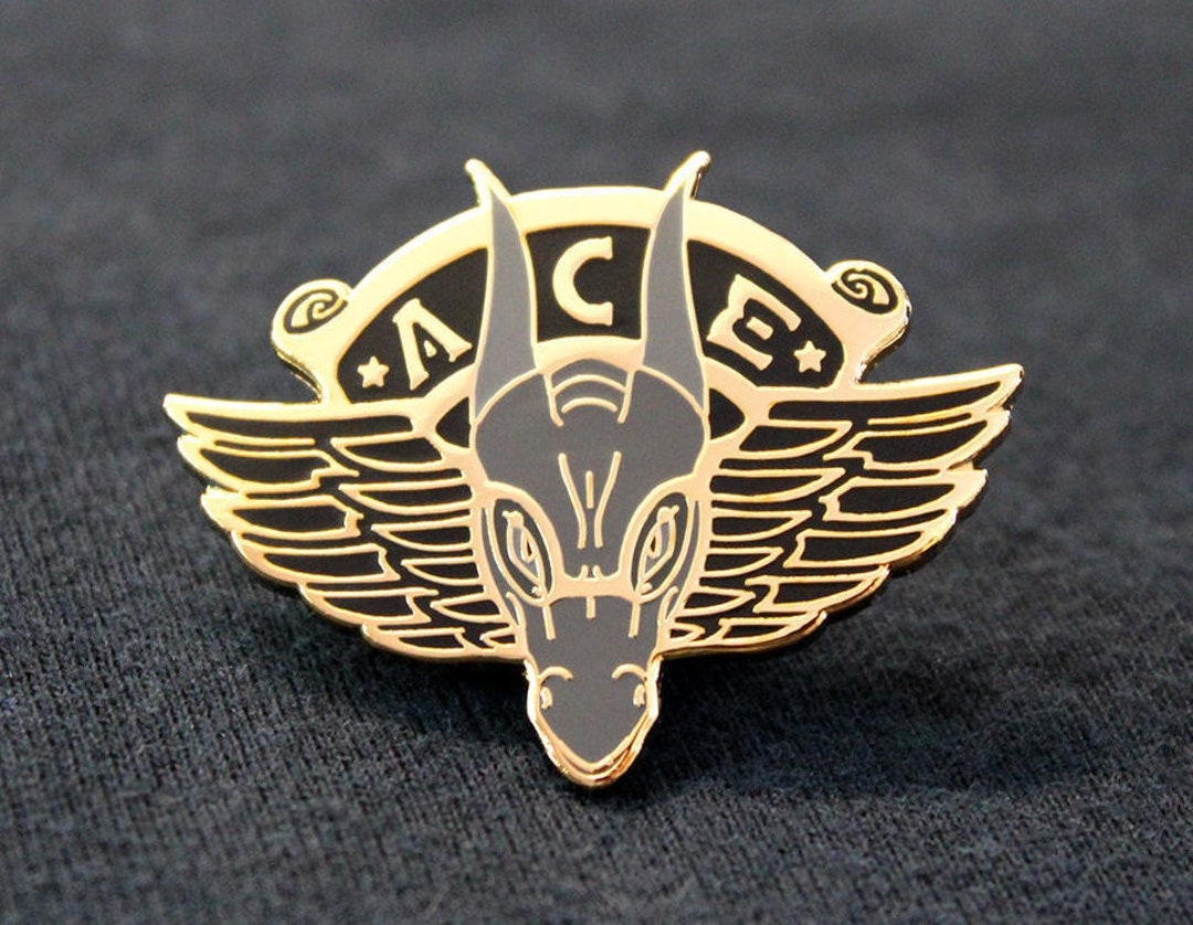Ace | Hard Enamel Dragon Pin | Black Gold Gray Pin Badge Lapel Brooch ...