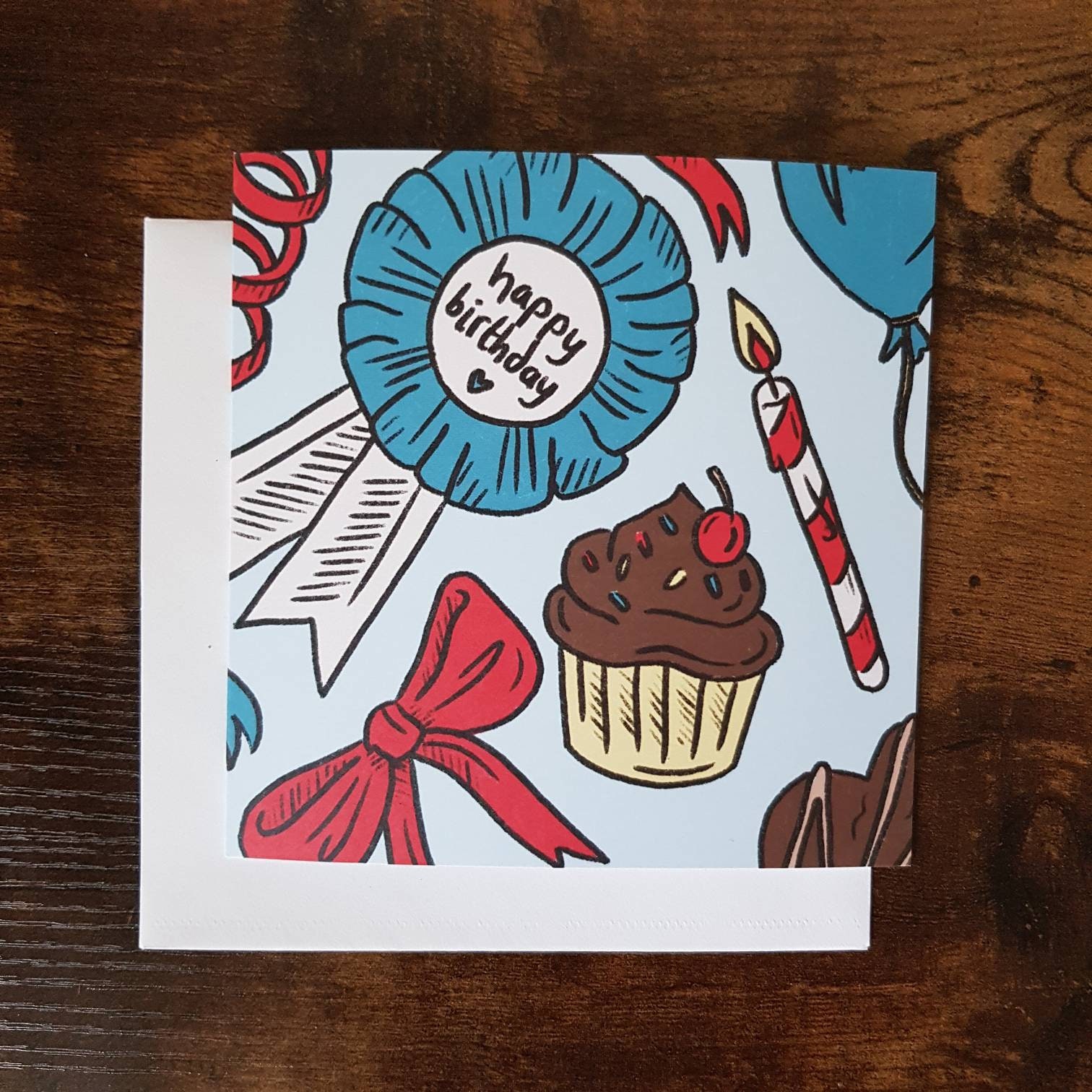 Happy Birthday Hand Illustrated Card | Etsy