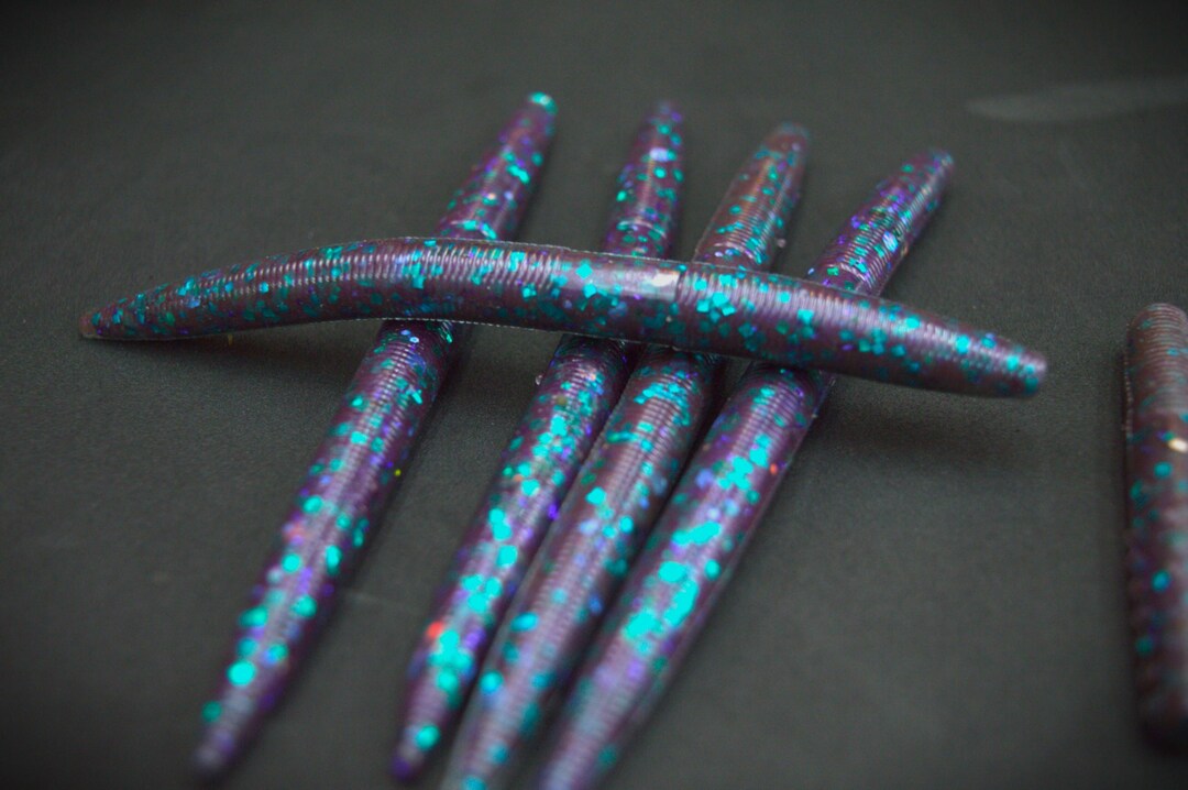 5" Stick Worms Junebug Color (as Seen You Youtube) (8 Pack) - Etsy