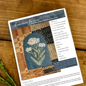 Common Yarrow Embroidery Pattern - Etsy