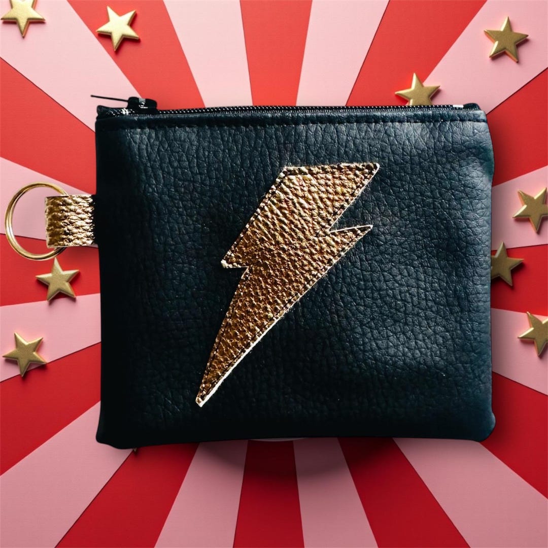 Coin/credit Card Stash Purse in Faux Leather With Ziggy Stardust ...