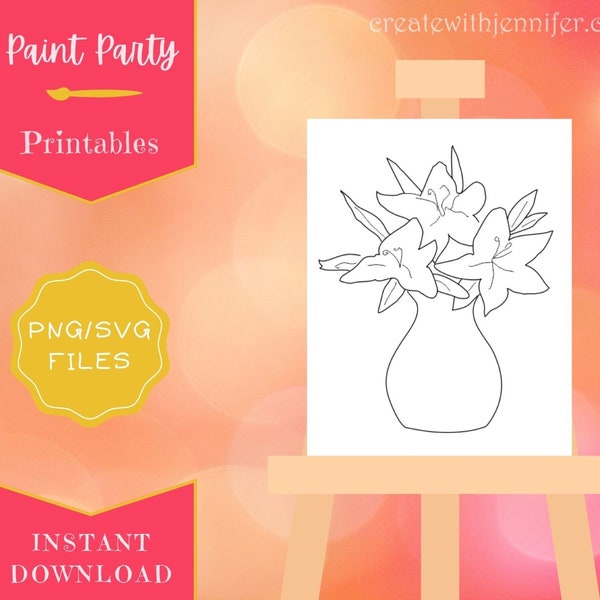Pre Drawn Canvas Printables - Etsy