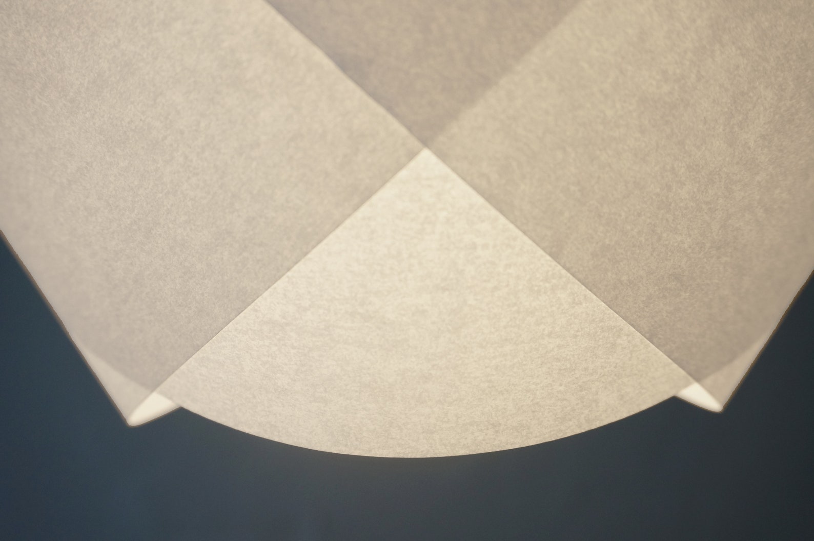 Ceiling Light With Origami Style Designer Lamp Shade. Minimal and ...