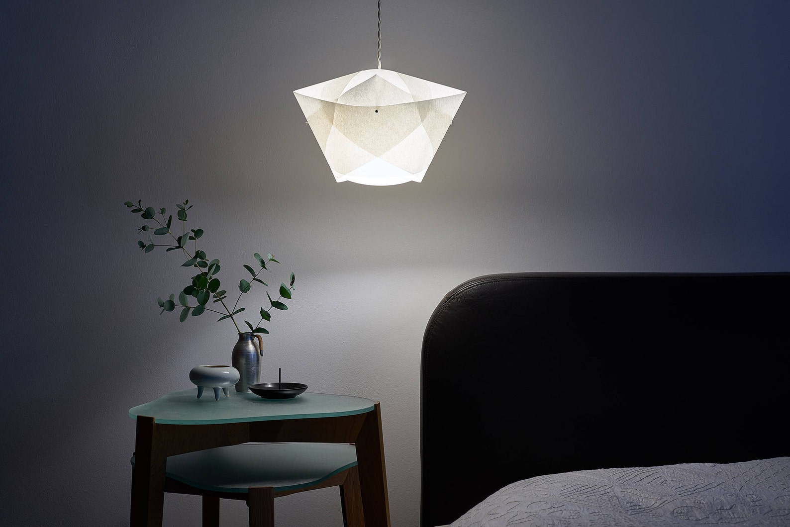 Ceiling Light With Origami Style Designer Lamp Shade. Minimal - Etsy UK