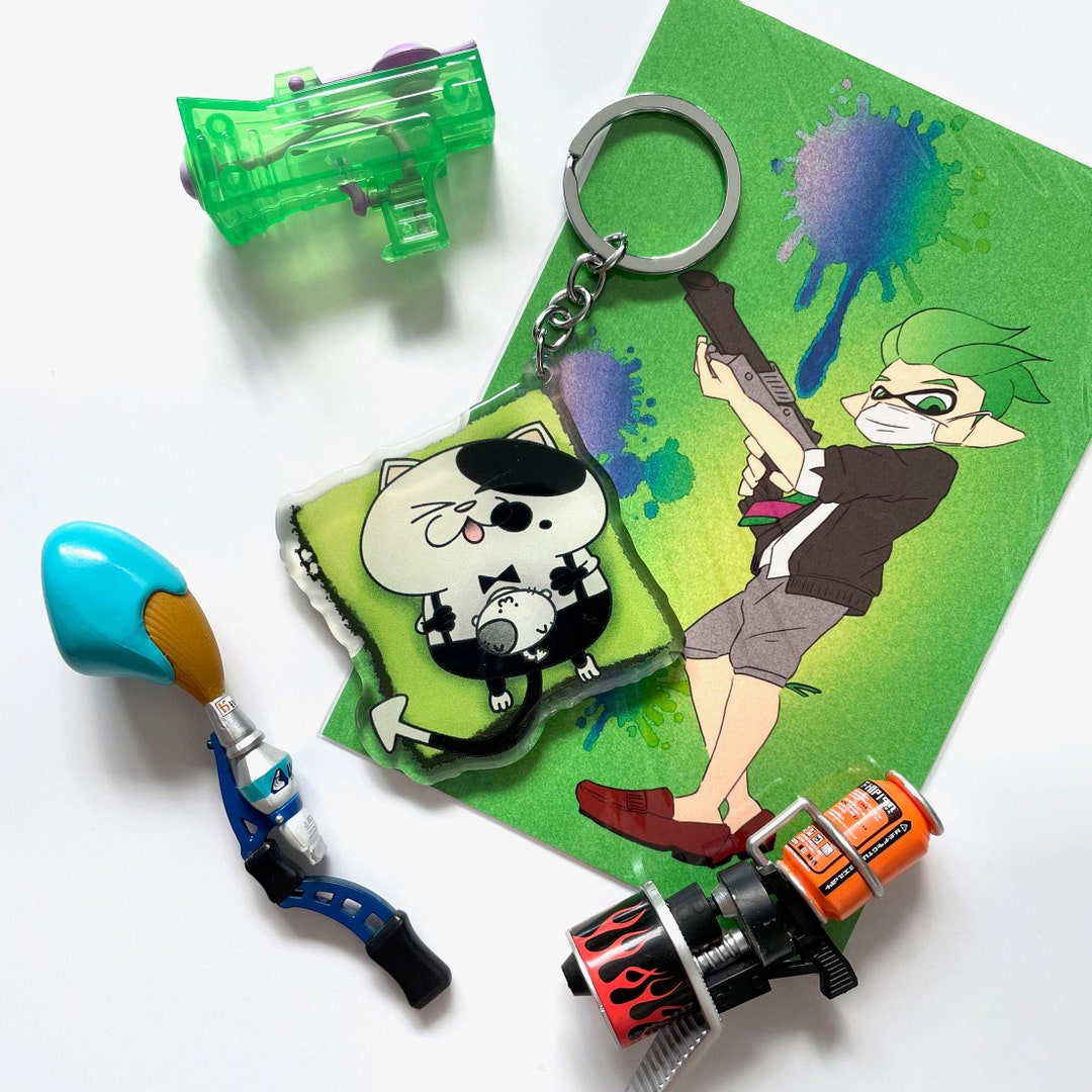 Judd & Li'l Judd Splatoon 3 Keychain Charm Inkling Boy Inkling Girl Cat ...