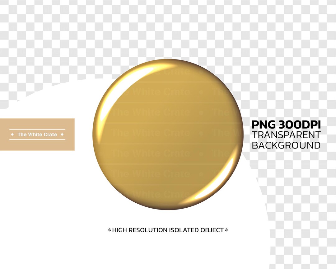 Gold Badge Mockup, Round Button Pin (PNG Digital Download) - Etsy