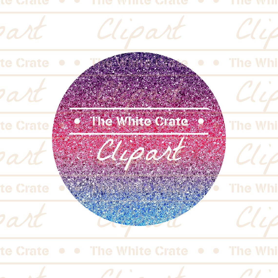 20 Colors Gradient Glitter Circle Clipart Colorful Round | Etsy