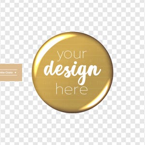 Gold Badge Mockup, Round Button Pin (PNG Digital Download) - Etsy