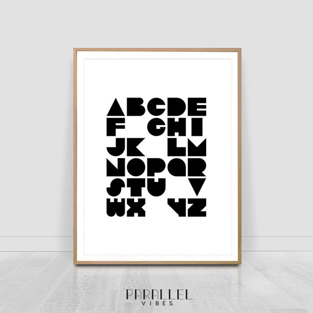 Alphabet Poster,abc Wall Art, ABC Poster, ABC Chart, Alphabet Print ...