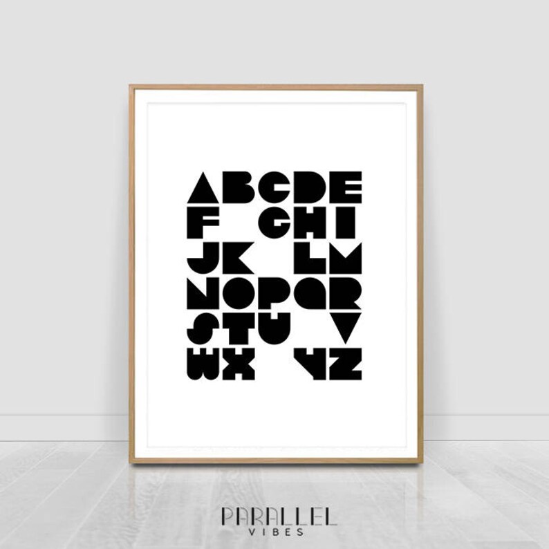 Alphabet Poster,abc Wall Art, ABC Poster, ABC Chart, Alphabet Print ...