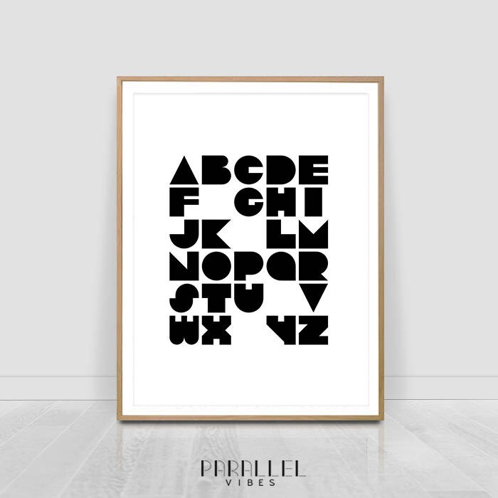 Alphabet Poster,abc Wall Art, ABC Poster, ABC Chart, Alphabet Print ...