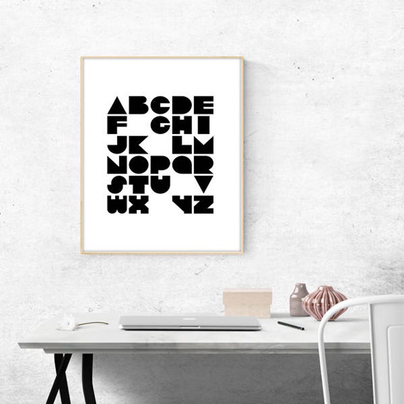 Alphabet Poster,abc Wall Art, ABC Poster, ABC Chart, Alphabet Print ...