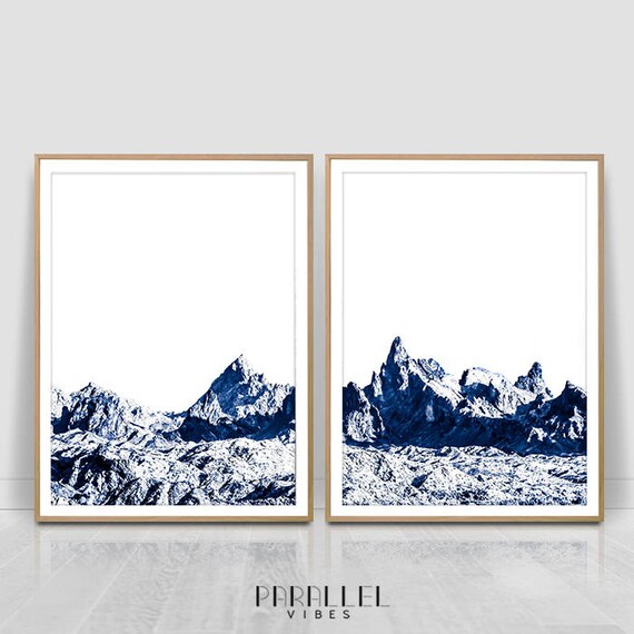 Mountain Print Minimalist Artmodern Art Print Printable | Etsy