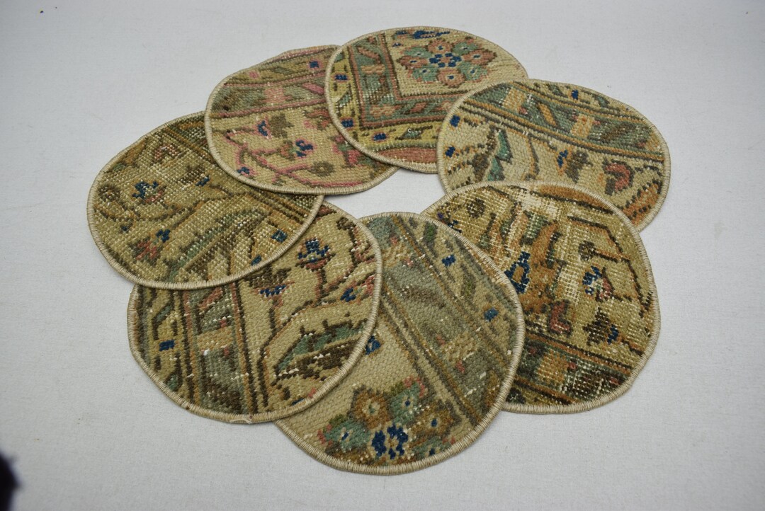 Rustic Decor Supla Set, 7 Pieces Decorative Handmade Underplate, 9x9 ...