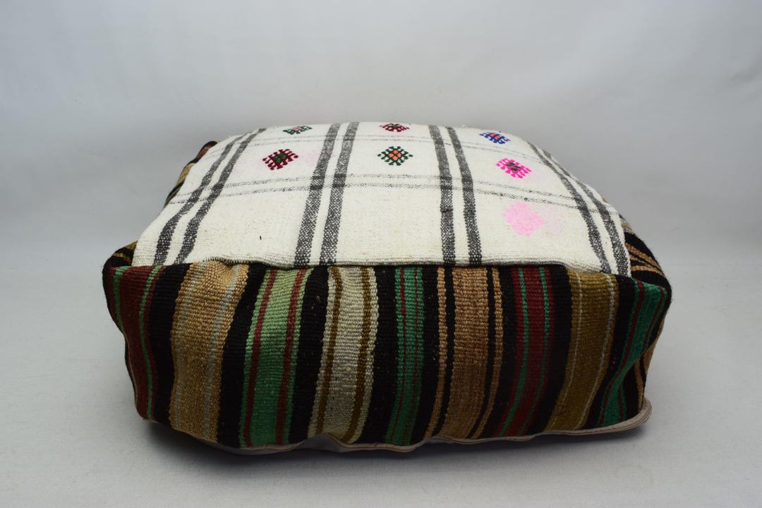 Moroccan Style, Round Pouf, Camping Pillow, Garden Pouffe, Throw Pouf ...