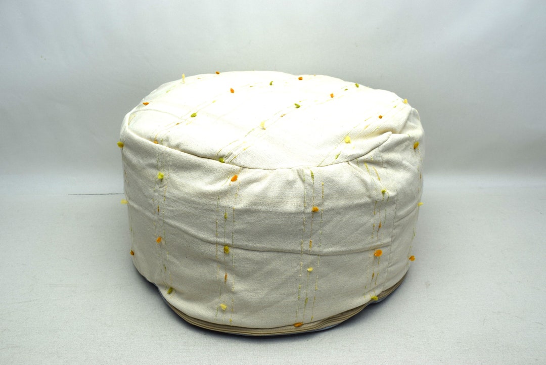 Turkish Pouf Cover, Ottoman Pouf Beanbag, 20x20x10 Handwoven Pillow ...
