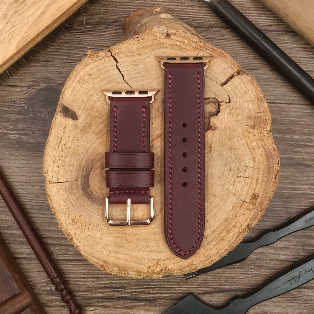 Apple Watch Strap | Red Wine Buttero | Iwatch Series Ultra 10 9 SE | 49 ...