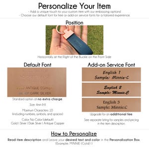 Personalized Handmade Key Ring | 7-colors Cordovan Leather | Custom ...