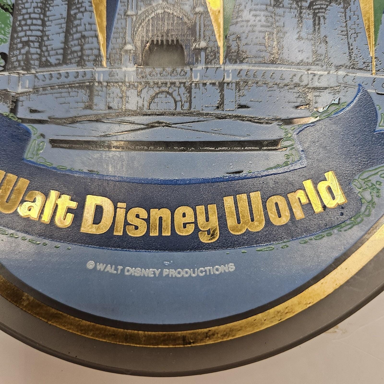 Vintage Walt Disney Cinderella Castle Glass Dish Plaque - Etsy