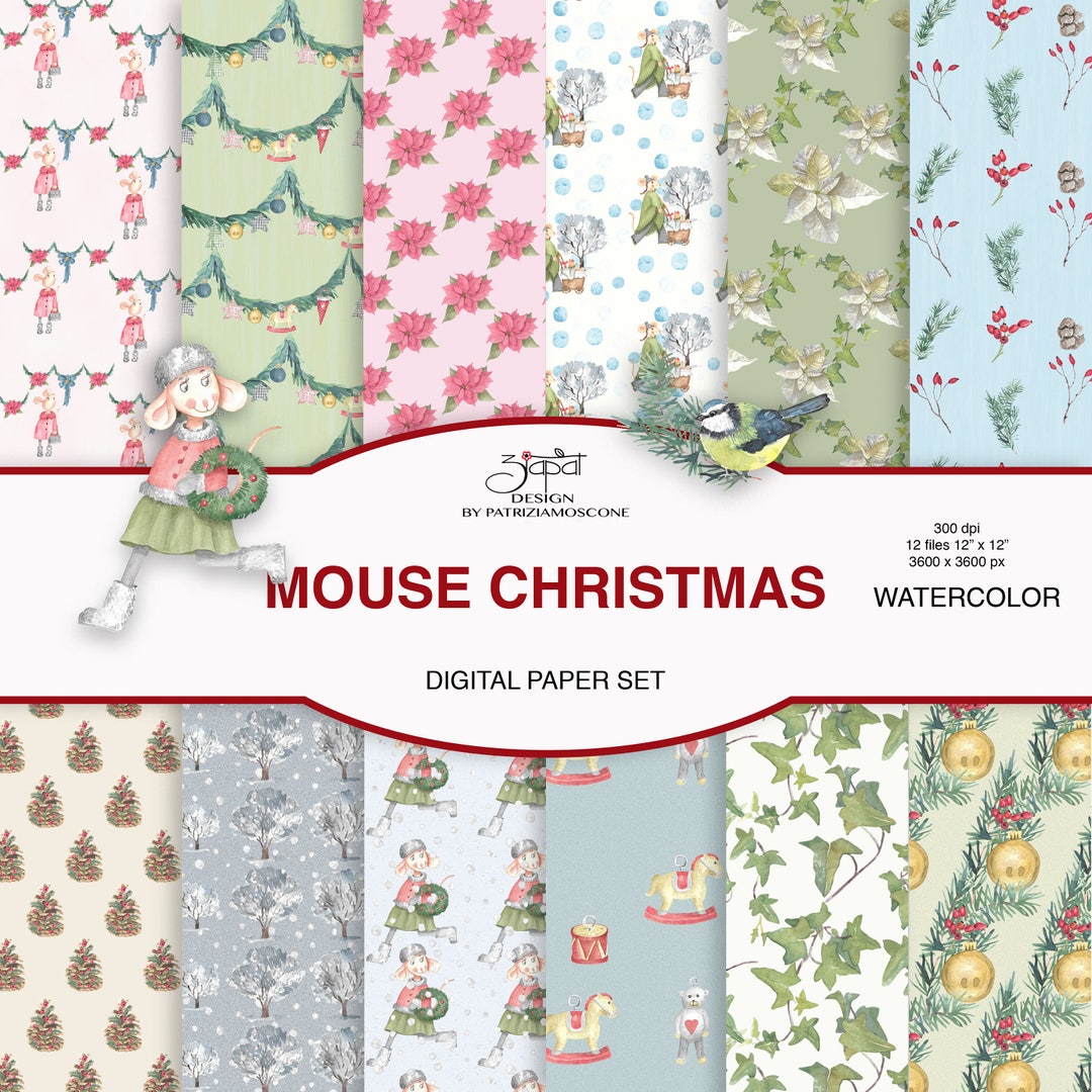 Christmas Mice - Paper - Etsy