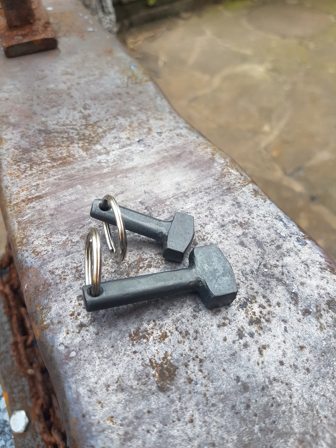 Hammer Key Ring, Hand Forged - Etsy