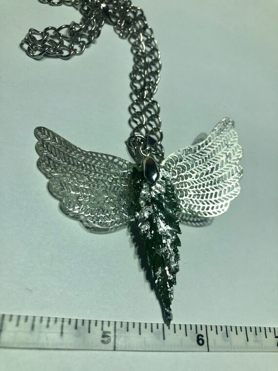 Real Marijuana Leaf Angel Wing Necklace - Etsy