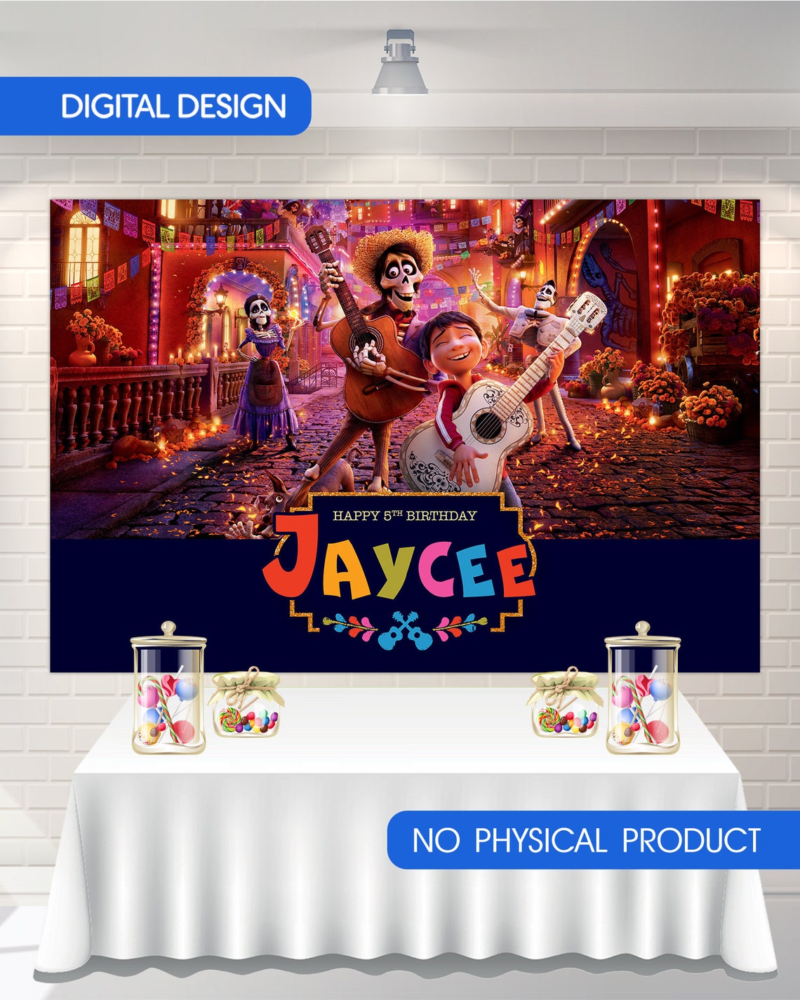 DIGITAL Coco backdrop Coco movie banner candy bar backdrop | Etsy