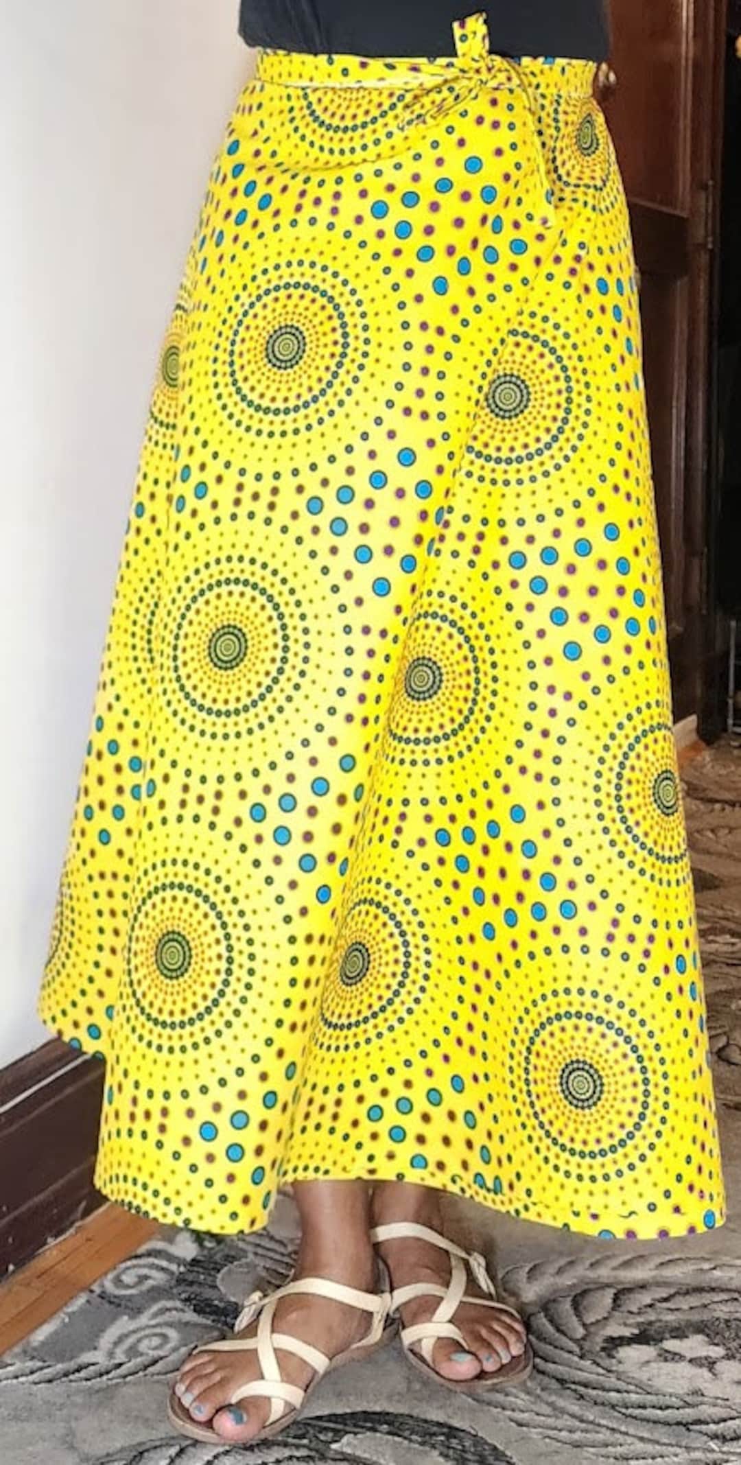 African Print Wrap Skirt - Etsy