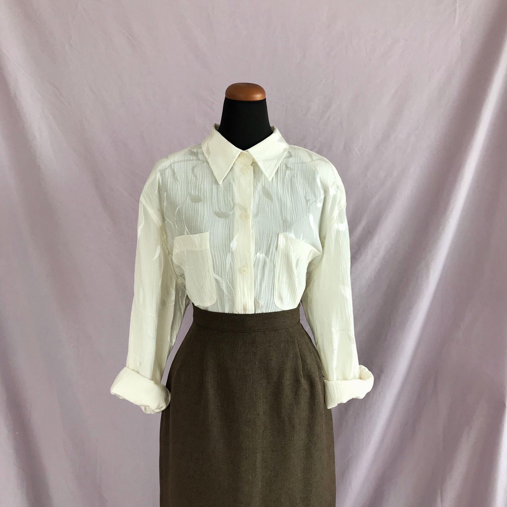 Ivory Blouse - Etsy