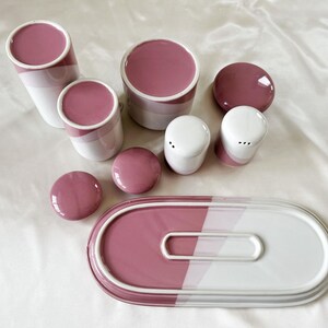 Pink Ceramic Cruet Set, Olive Oil / Vinegar / Soy Sauce / Chili Oil ...