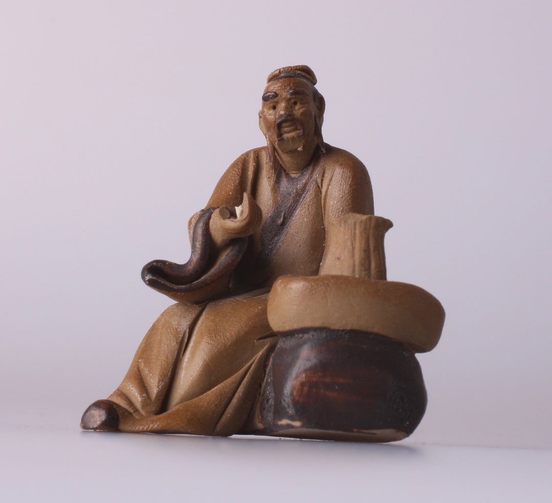 Antique Small Figure Clay Figure Sculpture Netsuke Asian Art - Etsy