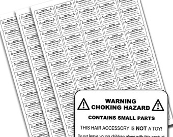 Small Parts Warning Stickers Not Suitable for Children Under Three ...