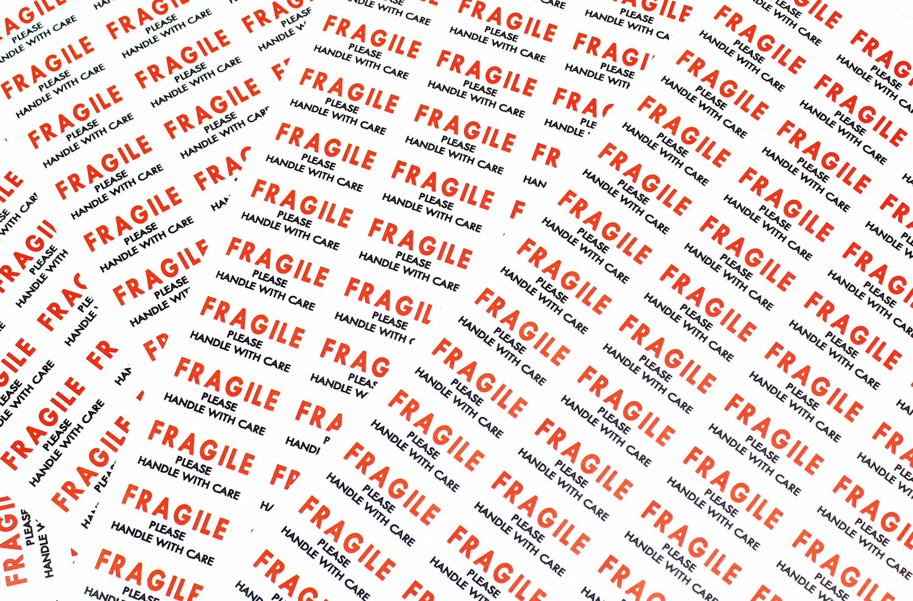 Fragile Please Handle With Care Labels / Stickers. A4 Sheets - Etsy