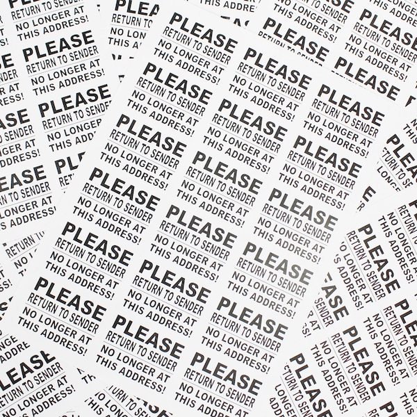 Return to Sender Stickers - Etsy UK