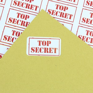 Top Secret Labels / Stickers. 65 Labels per Sheet. Ideal for a Variety ...