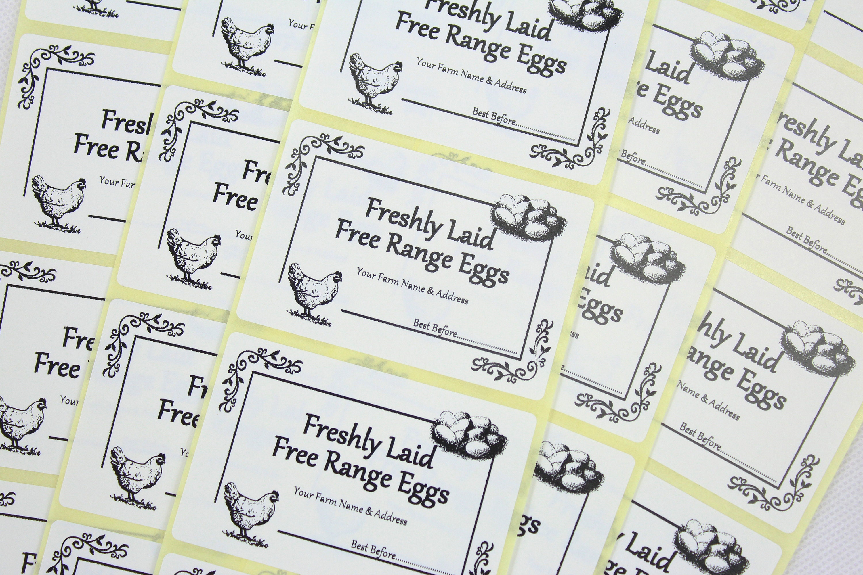 Personalised Egg Box Labels / Stickers. 75mm X 50mm. - Etsy UK