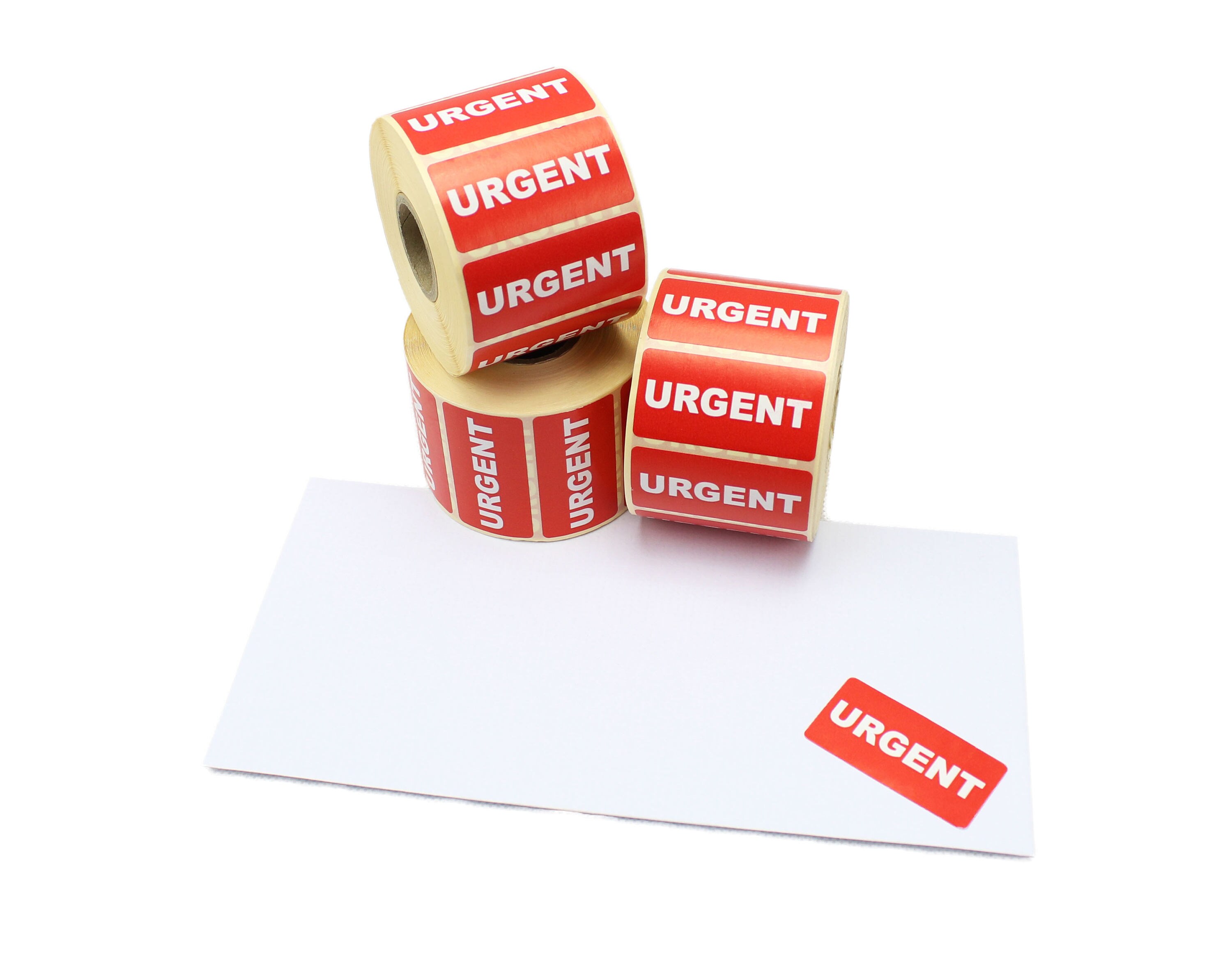 1000 Urgent labels / stickers. 50mm x 25mm. Red Label / White | Etsy