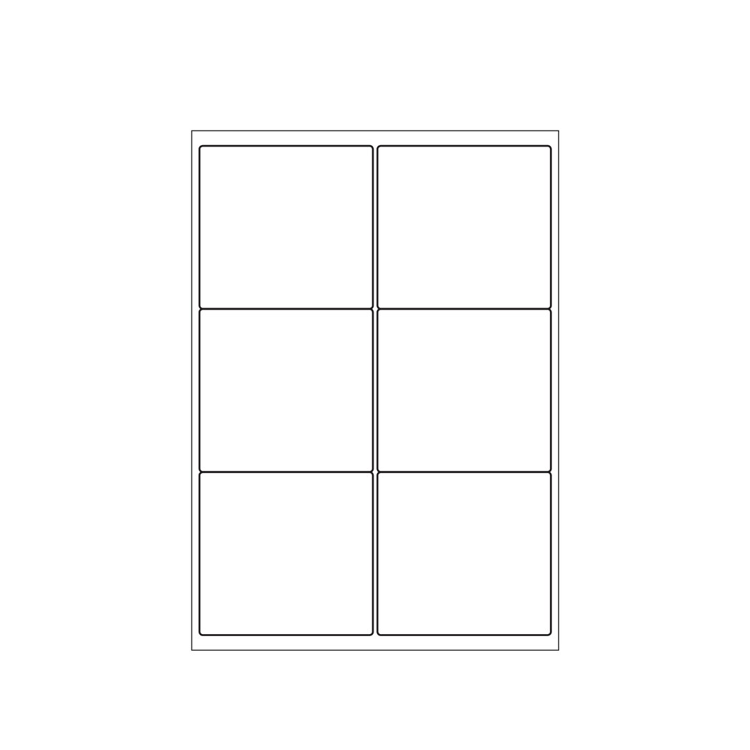 A4 Laser Label Sheets. 6 Labels per Sheet (LL06). Ideal for Printing ...