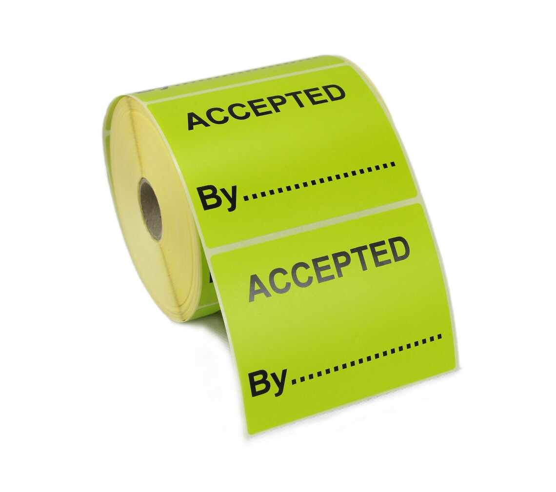 Accepted by Green Warehouse Labels. 100 X 75mm. Printed - Etsy
