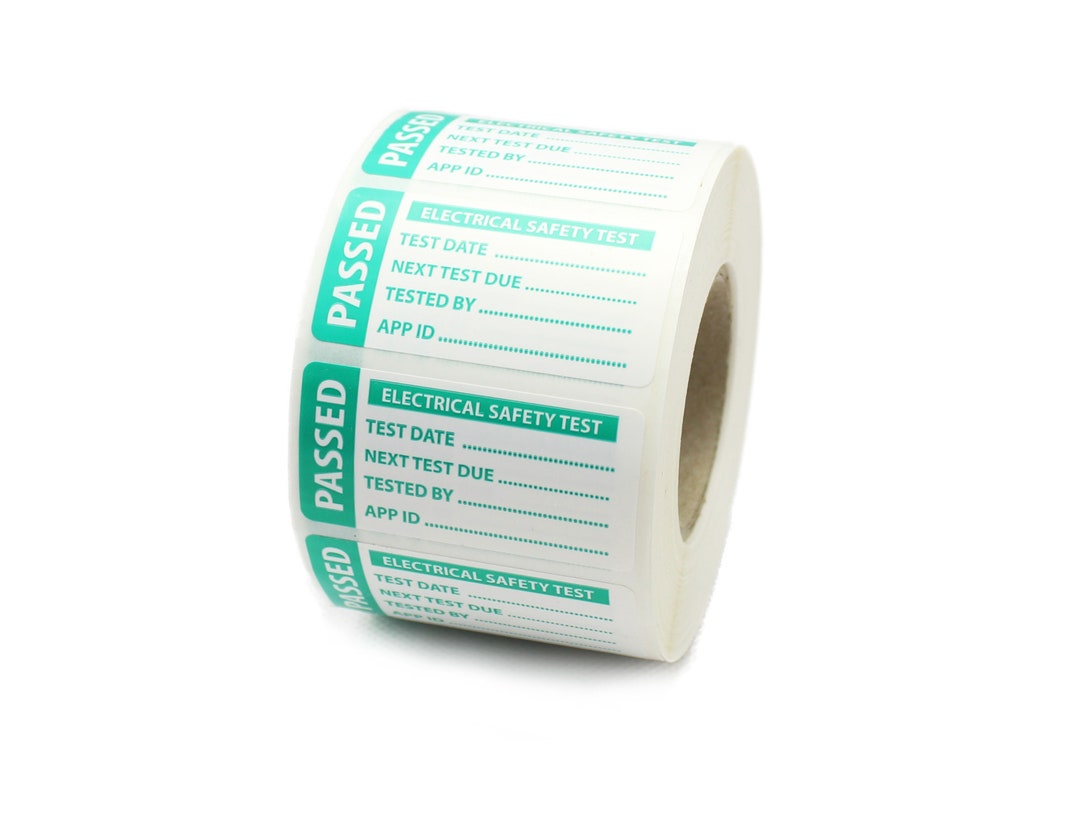 PAT Testing - Passed Labels / Stickers - PP Durable Tear Proof Labels ...