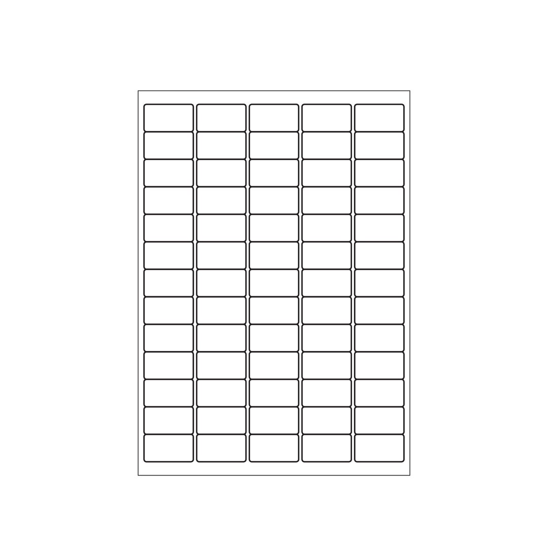 A4 Laser Label Sheets. 65 Labels per Sheet (LL65) 38.1mm X 21.2mm ...