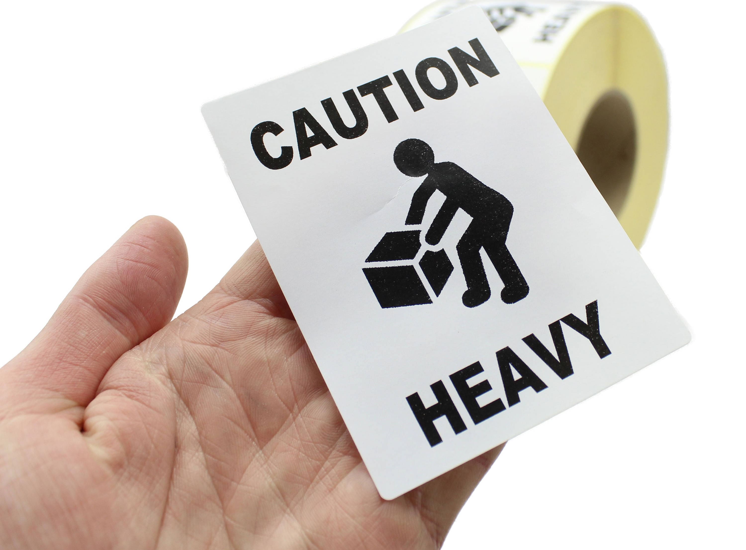 Caution Heavy Black And White