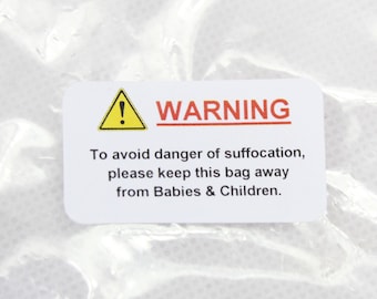 Small Parts Warning Stickers Not Suitable for Children Under Three ...