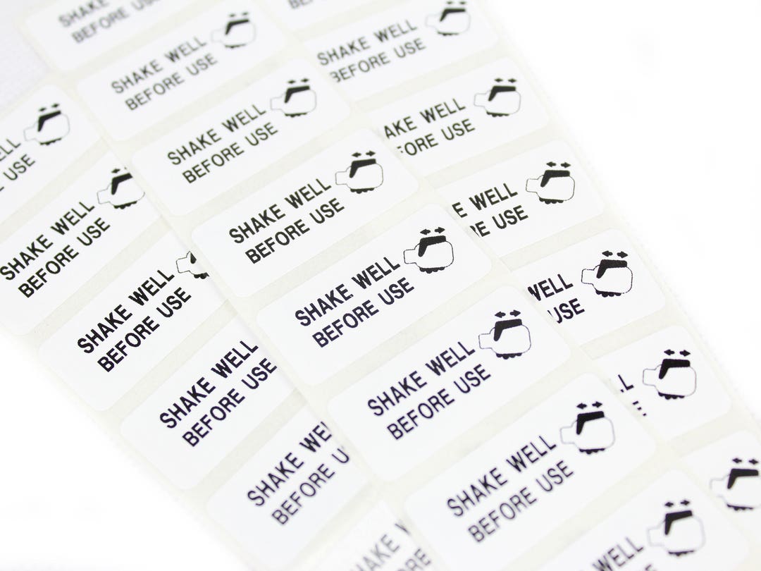 1,000 Labels, Shake Well Before Use Labels / Sticker. 38mm X 16mm ...